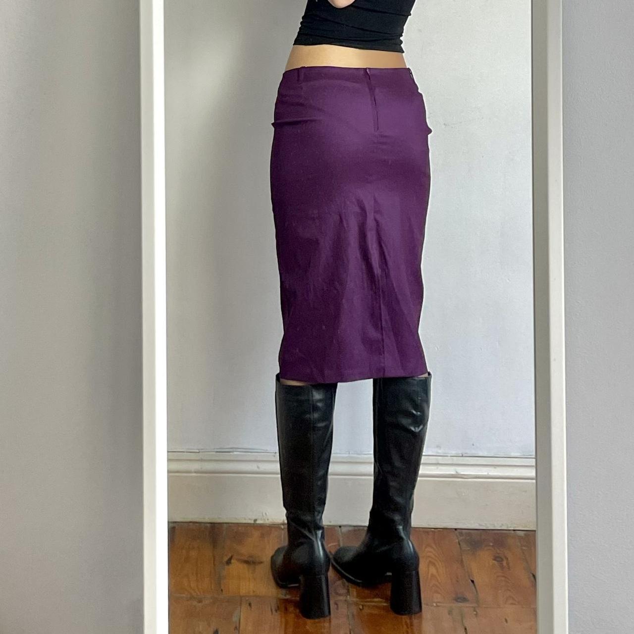 Beautiful vintage 00s purple midi skirt Super... - Depop