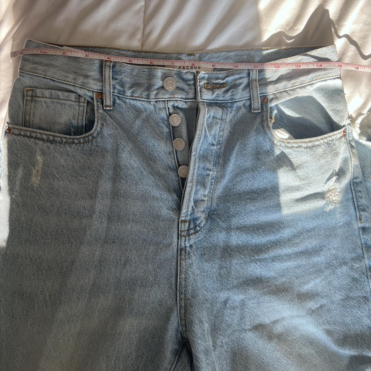 light washed high rise straight pacsun jeans size... - Depop