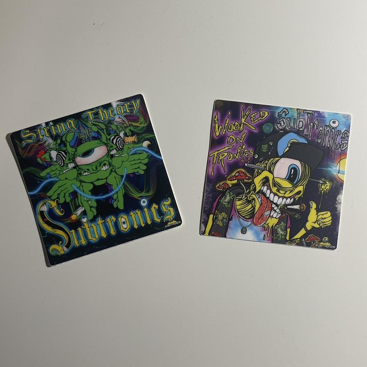 3x3 vinyl subtronics sticker pack of 2! #edm #raves... - Depop