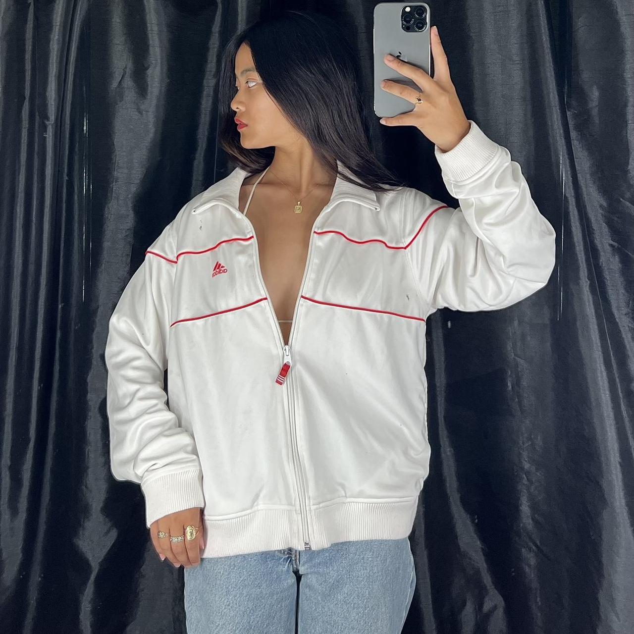 Vintage Y2K Retro Adidas Track Zip Up Jacket / Large... - Depop