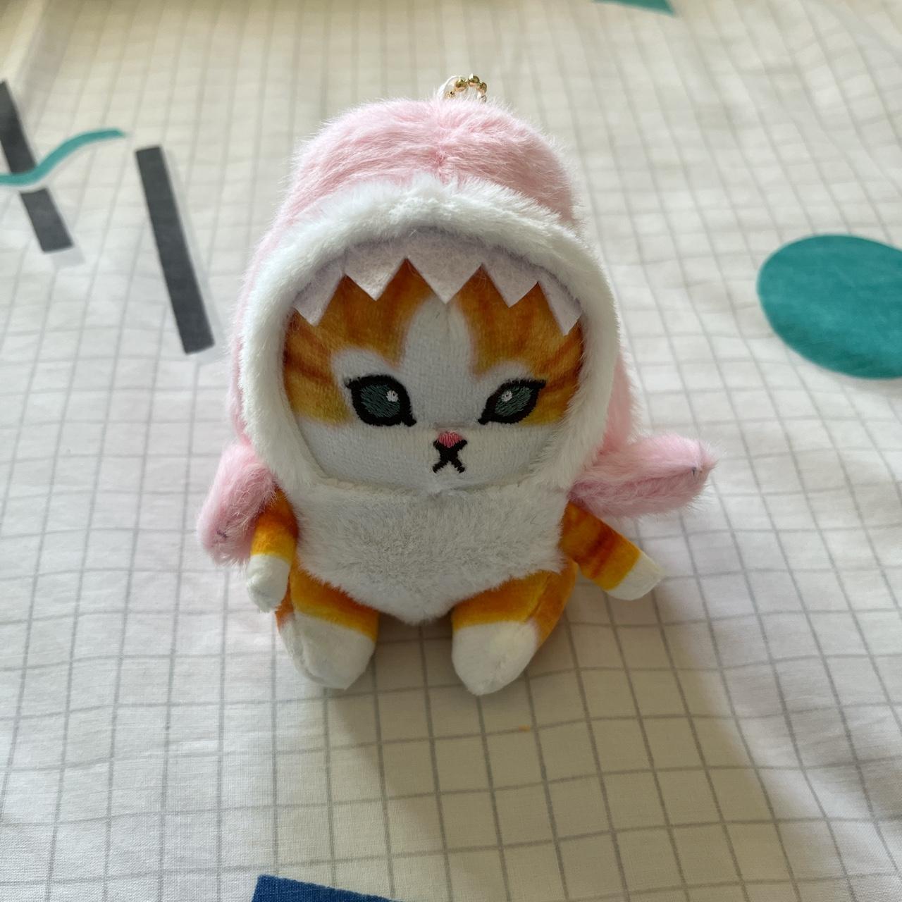 Mofusand Pink Shark Cat Plushy 4x3in - Depop
