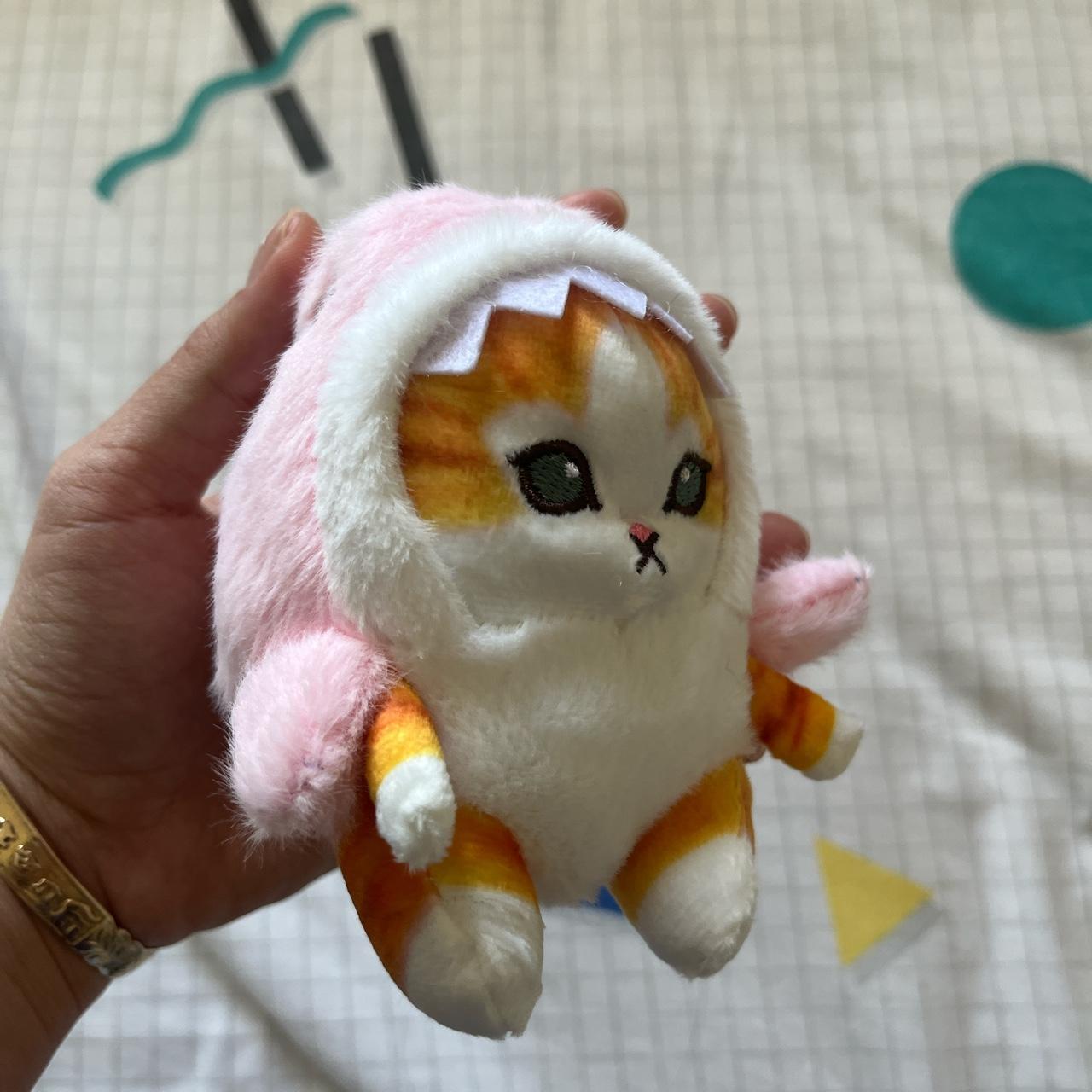Mofusand Pink Shark Cat Plushy 4x3in - Depop