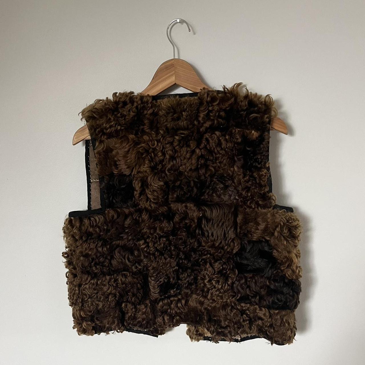 Amazing 1970’s reversible curly shearling patchwork... - Depop