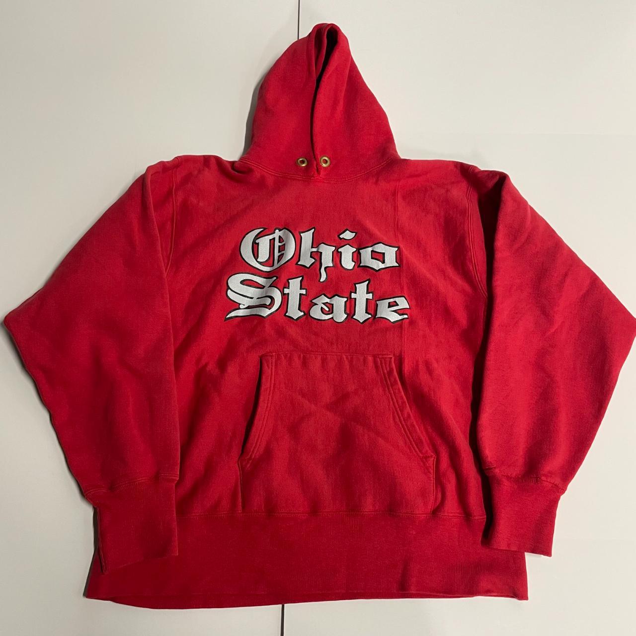 vintage 80s ohio state champion reverse weave warmup... - Depop