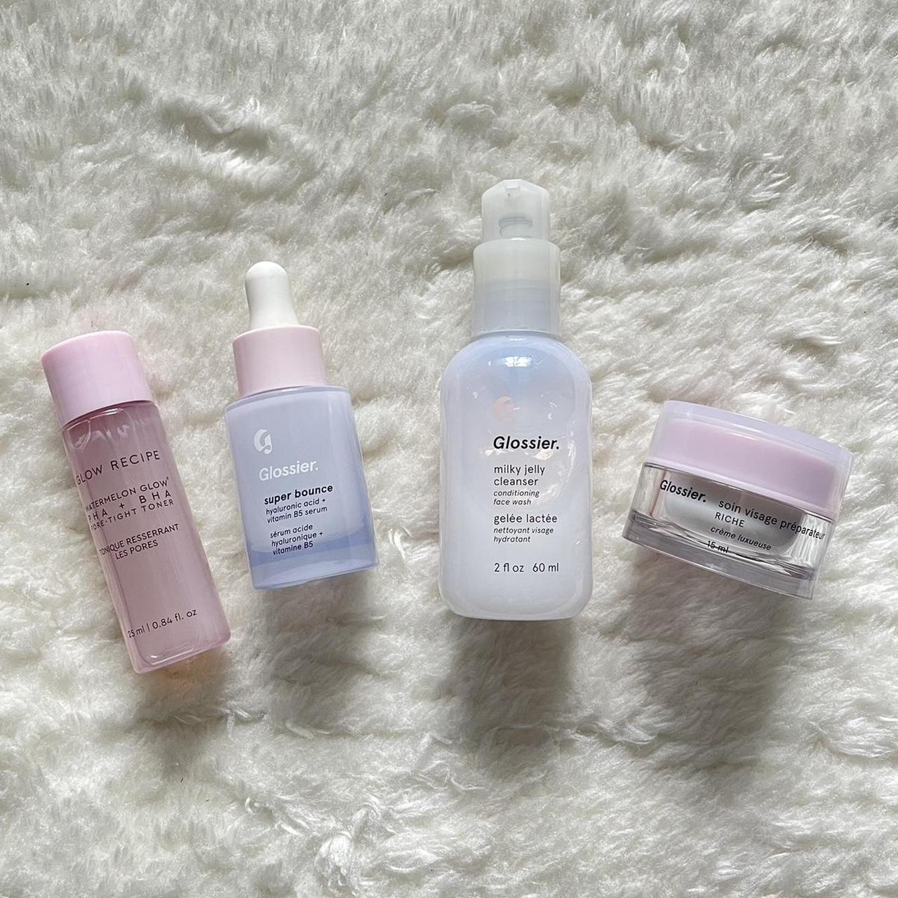 glossier & glow recipe mini skincare set! NEVER... - Depop
