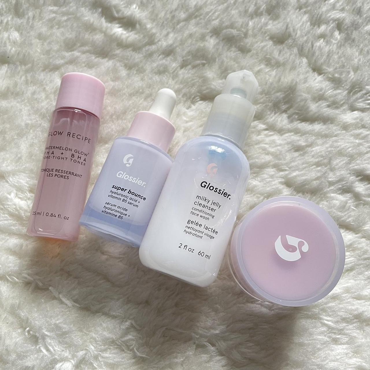 glossier & glow recipe mini skincare set! NEVER... - Depop
