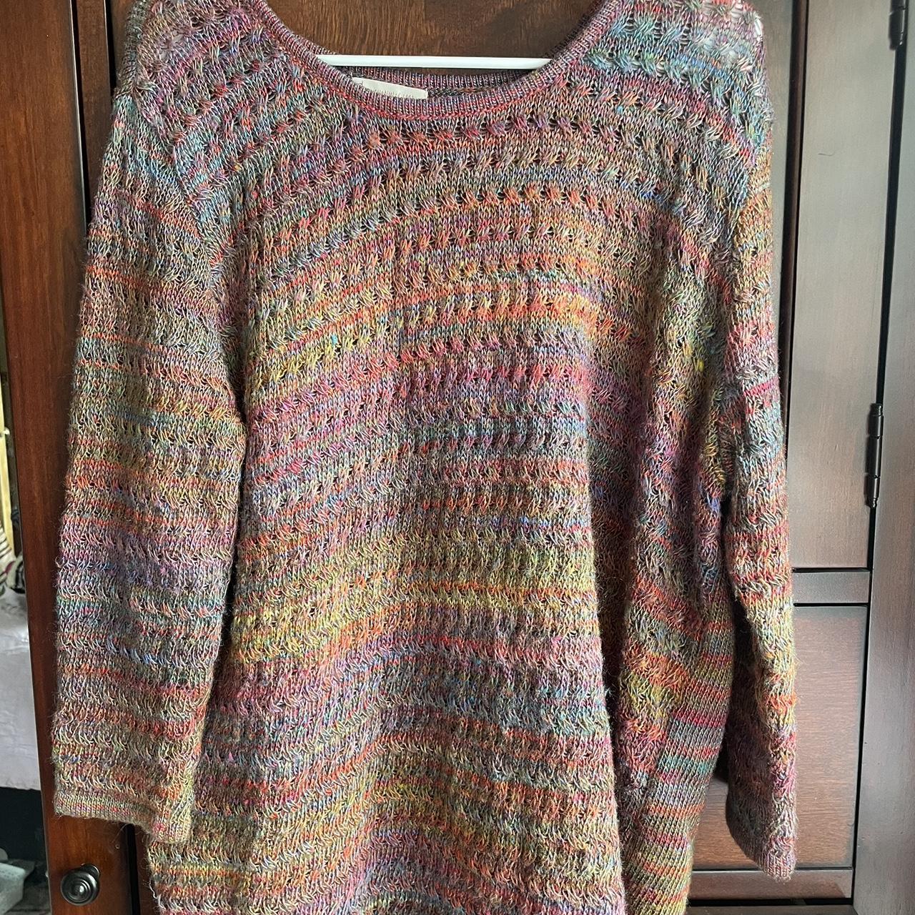 Super cute and soft rainbow sweater 🌈🌈🌈... - Depop