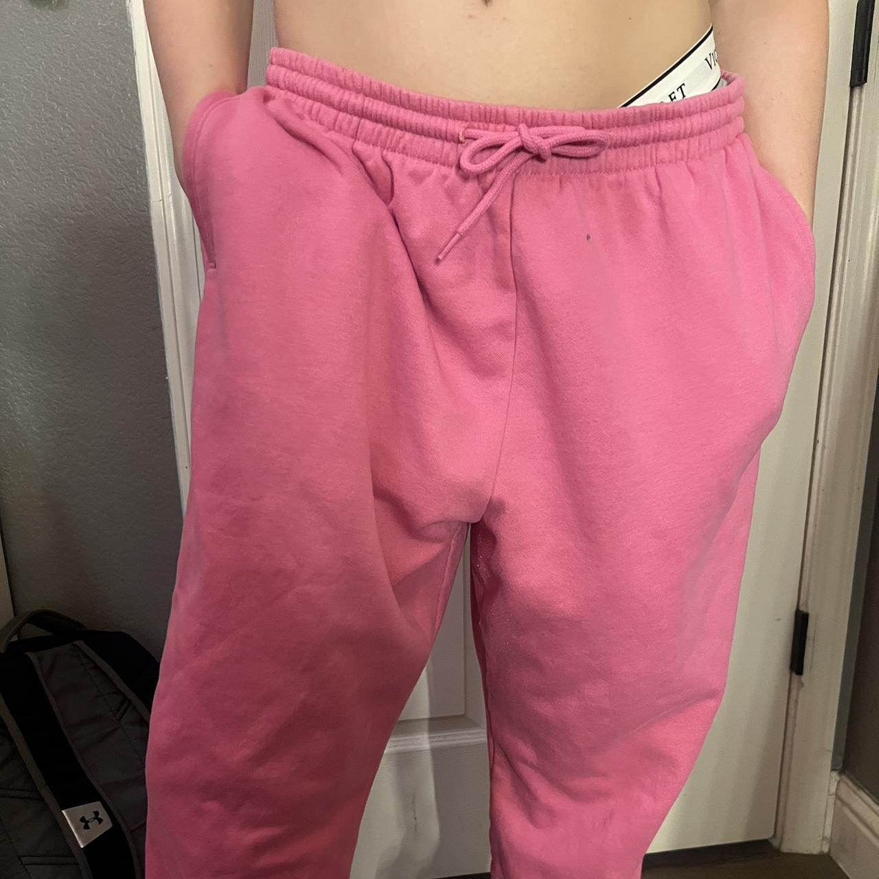 Pink divided sweatpants Size large, I’m a... - Depop