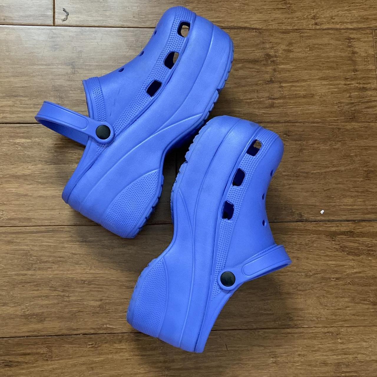 Indigo purple blue platform croc style Womens Size... - Depop