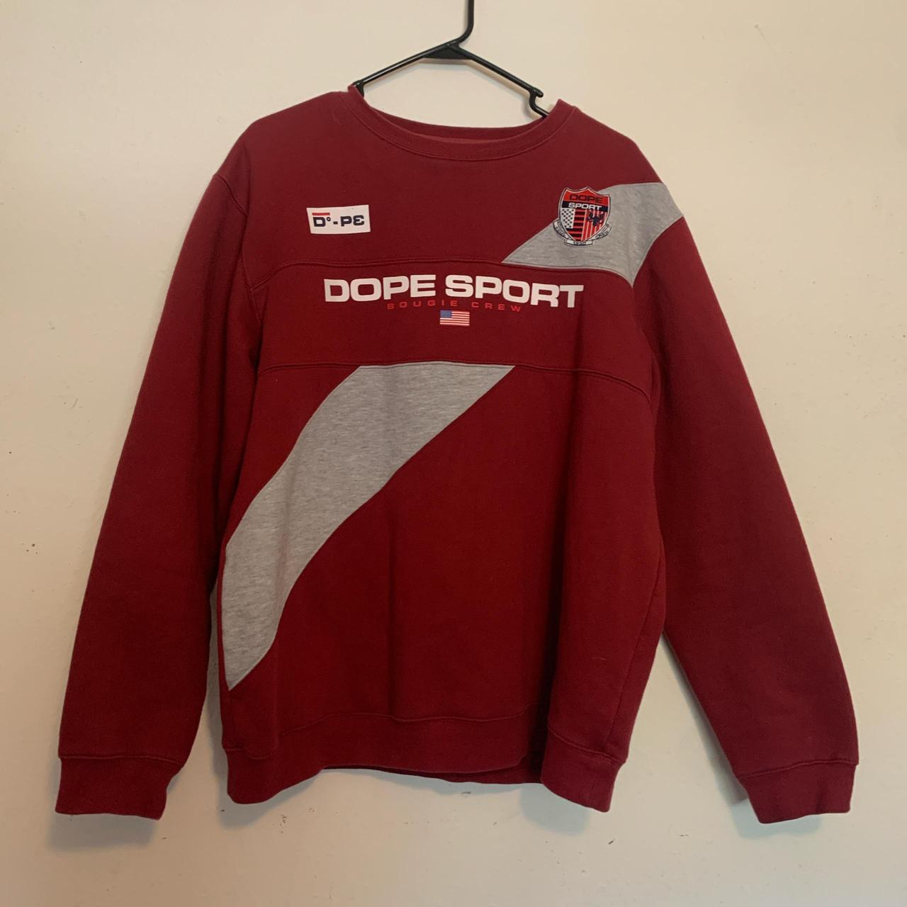 Dope Sport Burgundy Crew Neck Polo Spin Off - Depop
