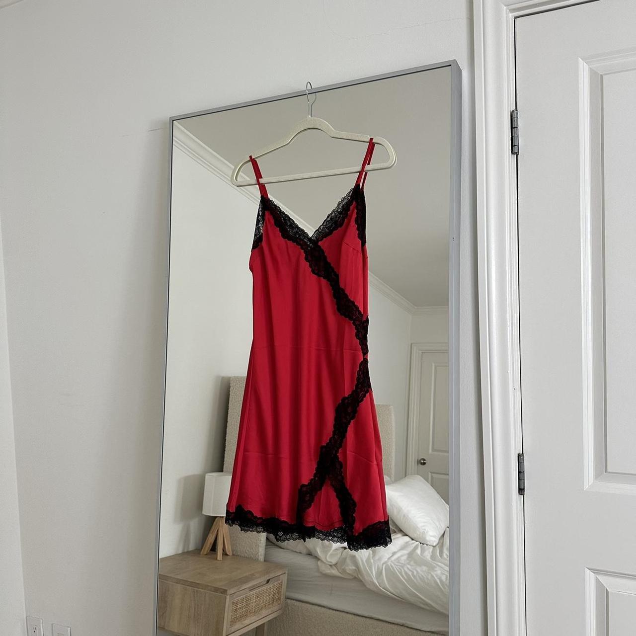 Yamamay lingerie dress and robe in red with black... - Depop