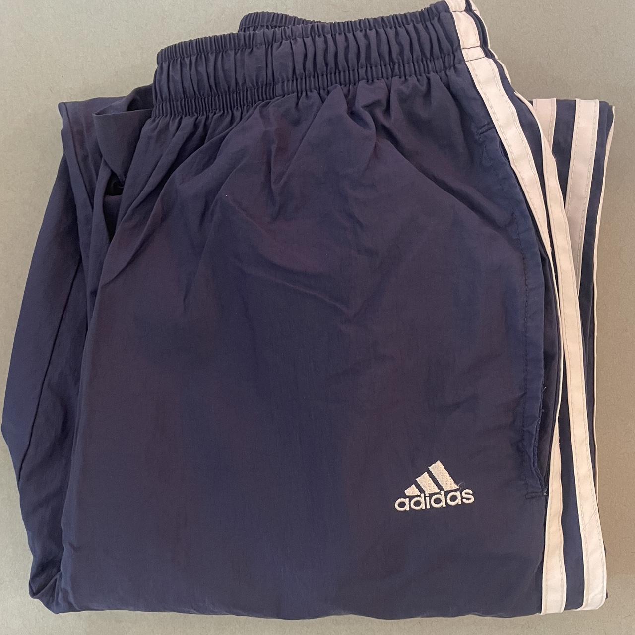 Adidas track pants with the CUTEST adjustable zipper... - Depop