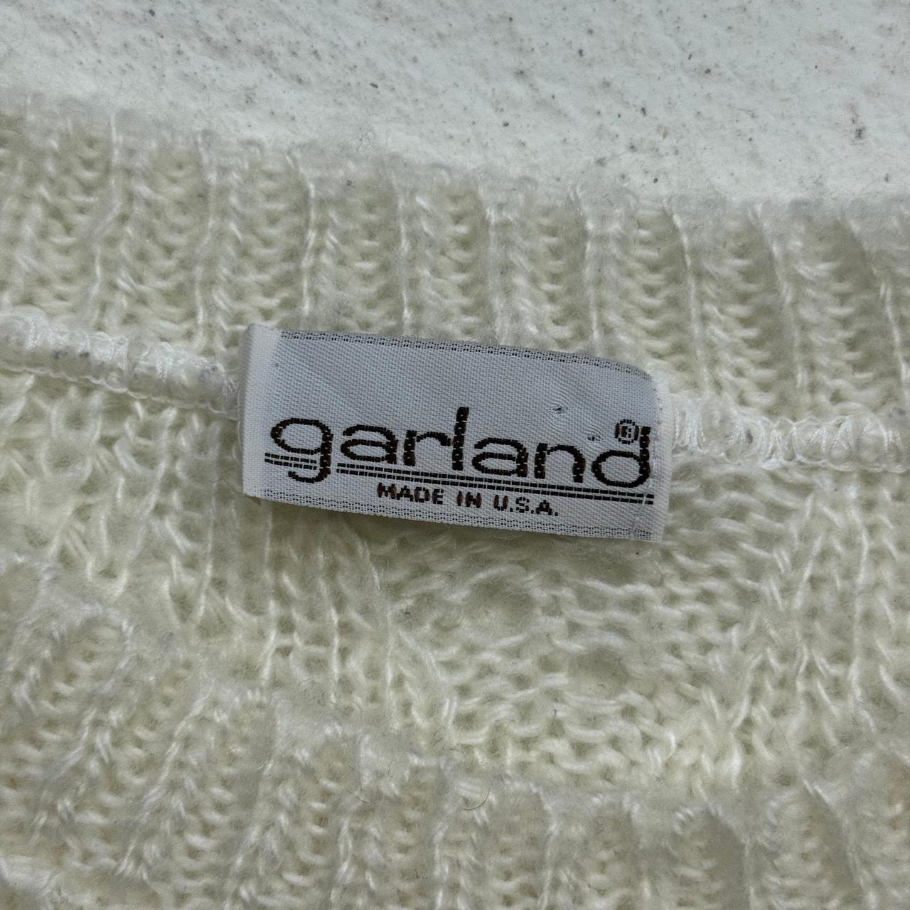 Vintage 80s/90s Garland Cream Fuzzy Open Knit... | Depop