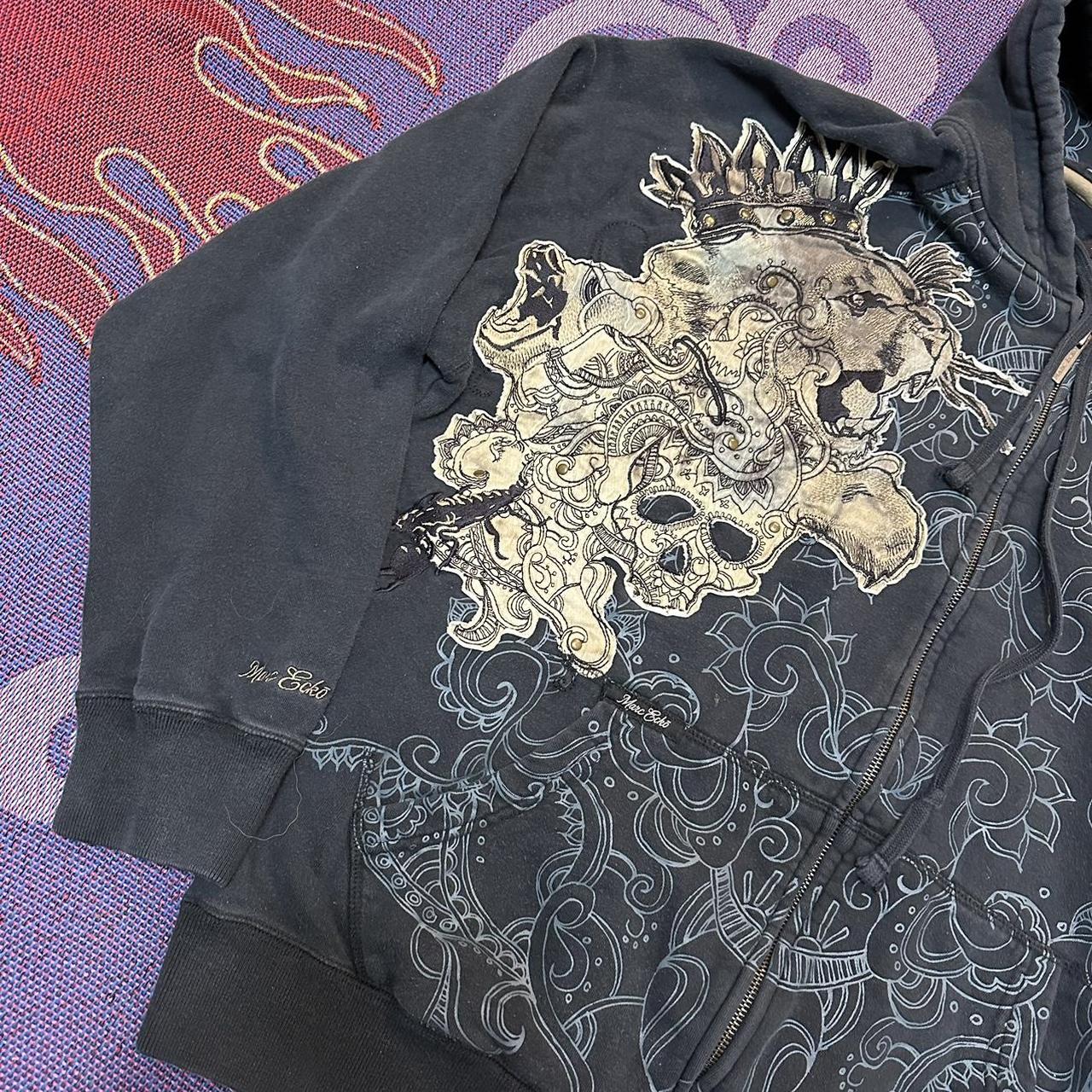 Men’s Y2K Marc Ecko All Over Print Zip Up... - Depop