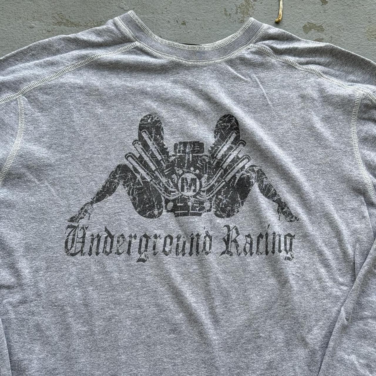 Vintage Y2K Underground Racing Long Sleeve Graphic... | Depop