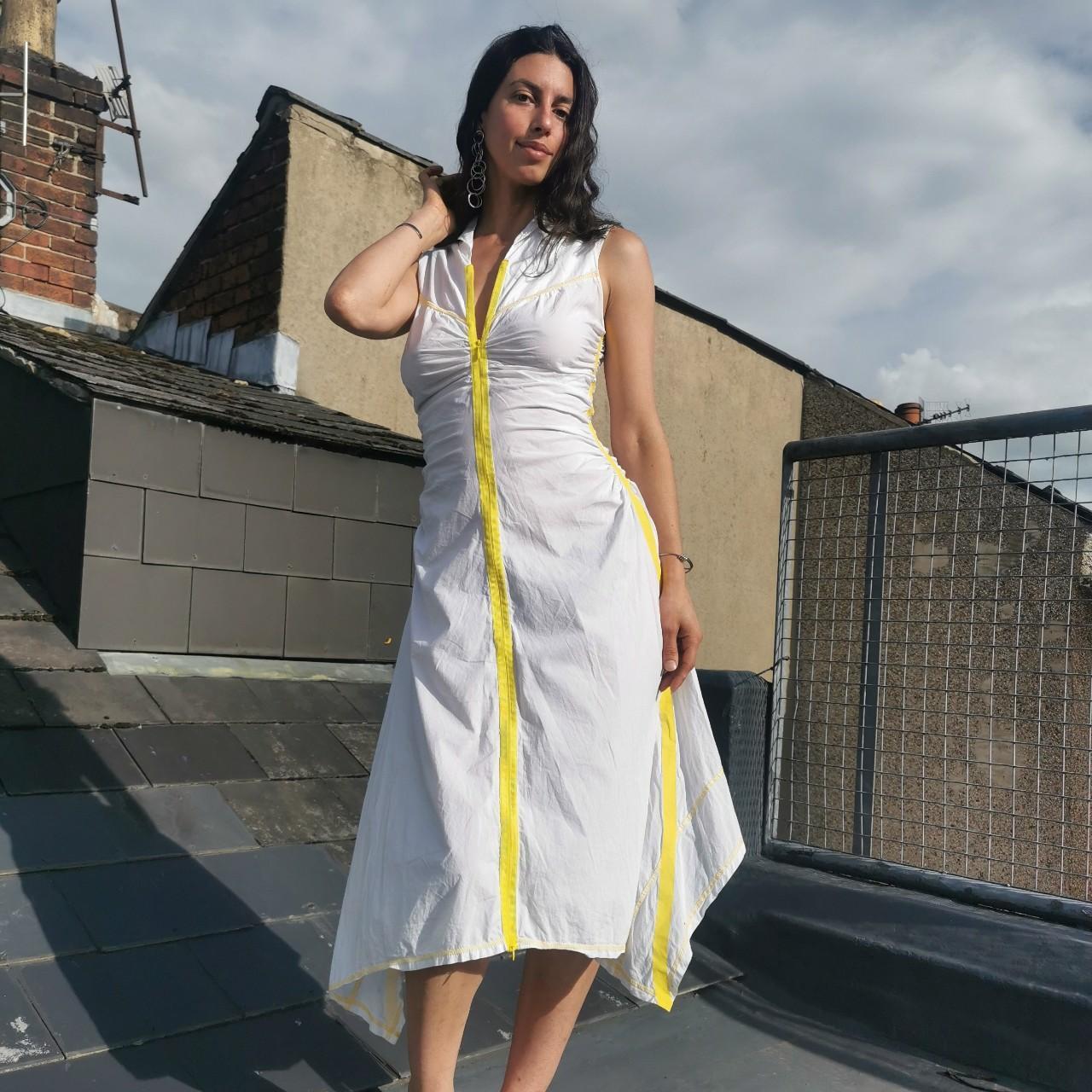 Cop Copine Summer Dress Size: Small UK 8 🌶️ Ruched,... - Depop