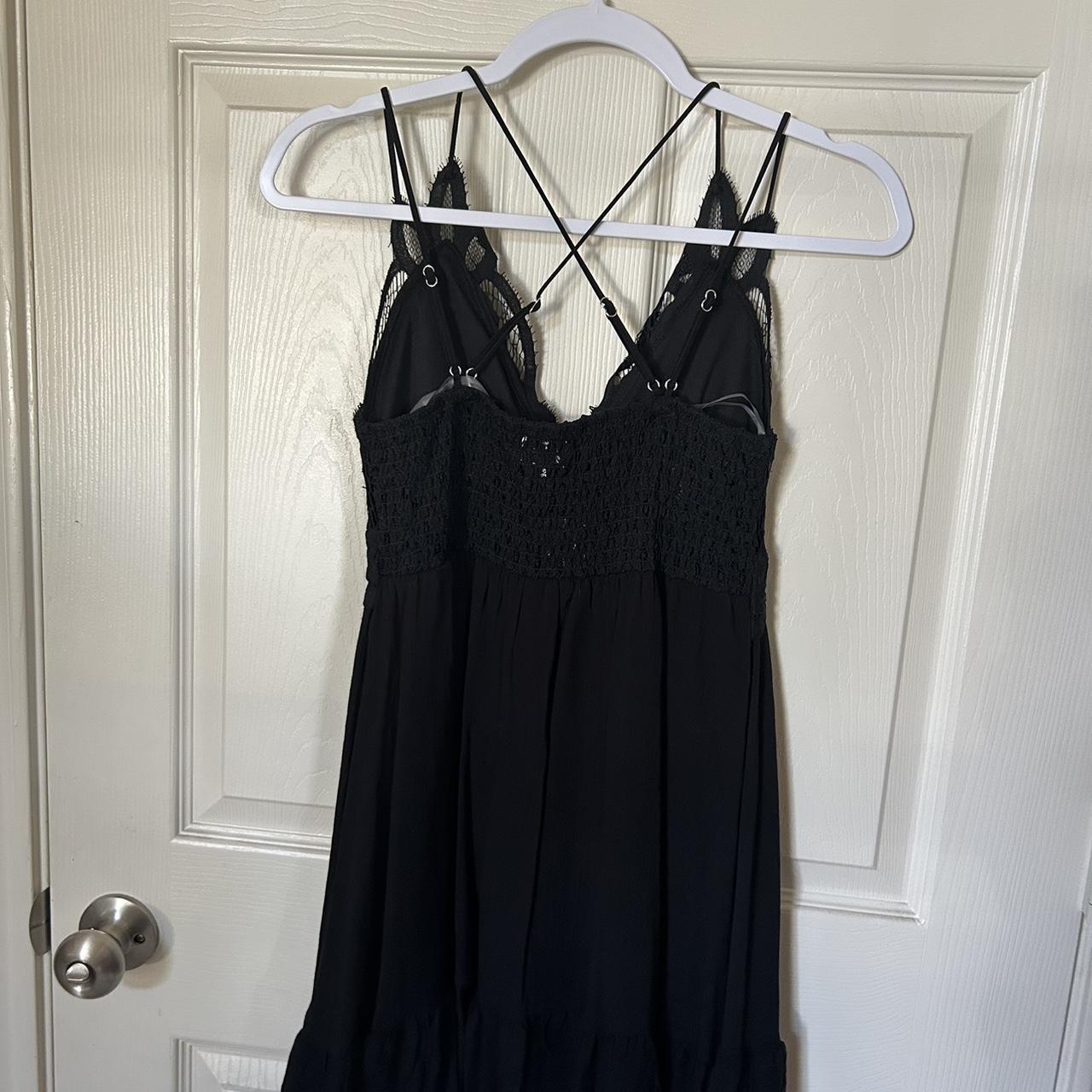 Francescas Black Lace Summer Dress Size - Medium - Depop