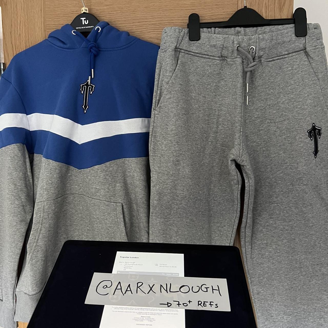 TRAPSTAR TRACKSUIT / V STRIPE / FULL SET SWEATSHIRT... - Depop