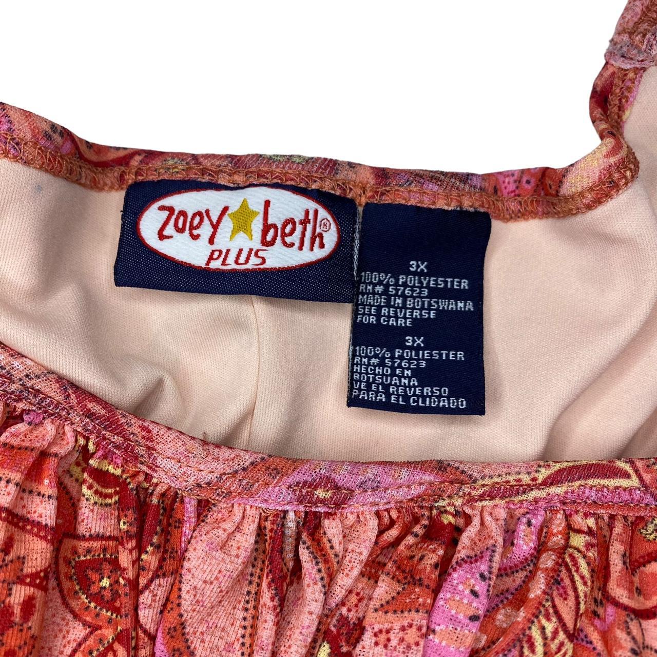 Plus size y2k paisley top ! Orange, pink, and red... | Depop