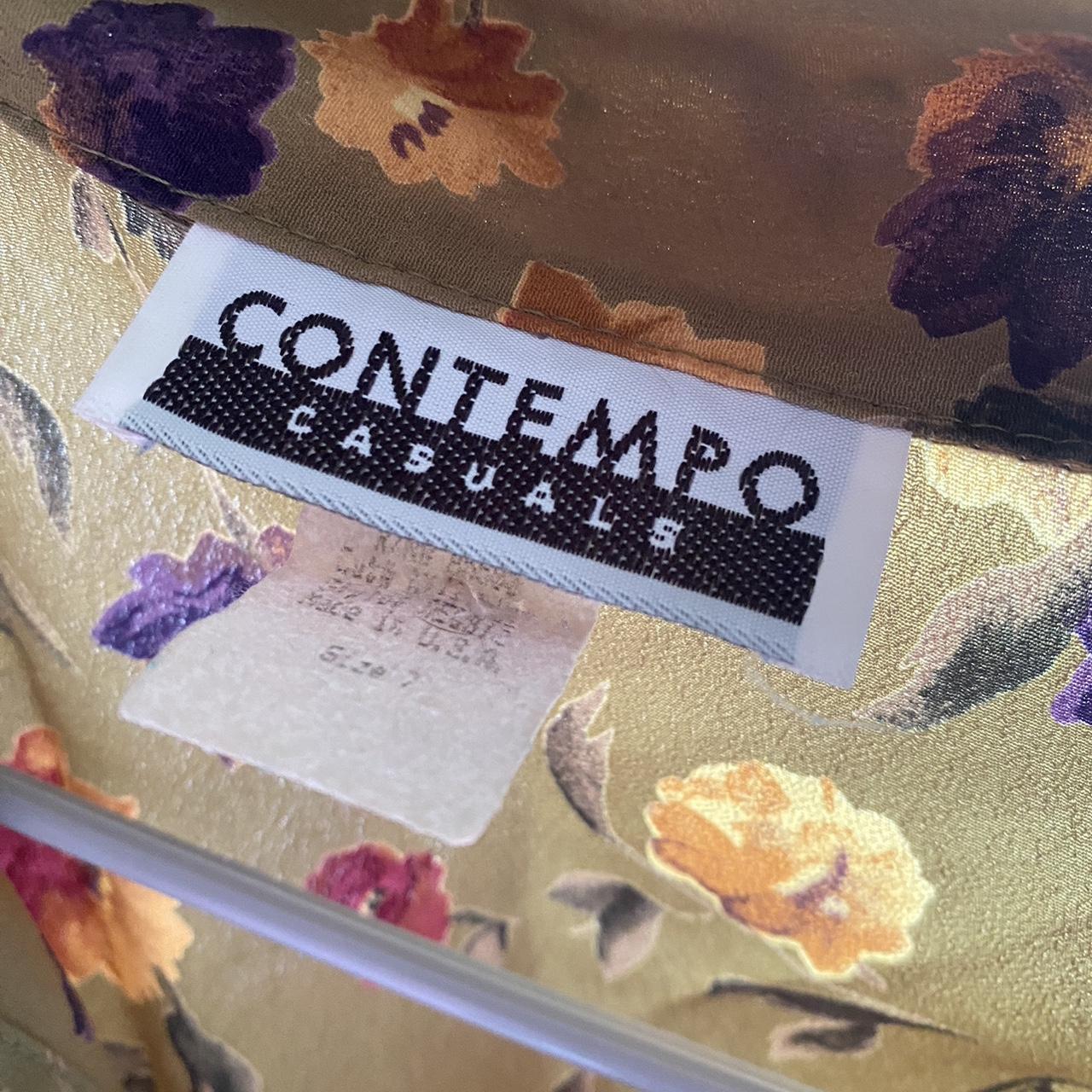 Contempo Casuals Women's Green and Yellow Dress | Depop