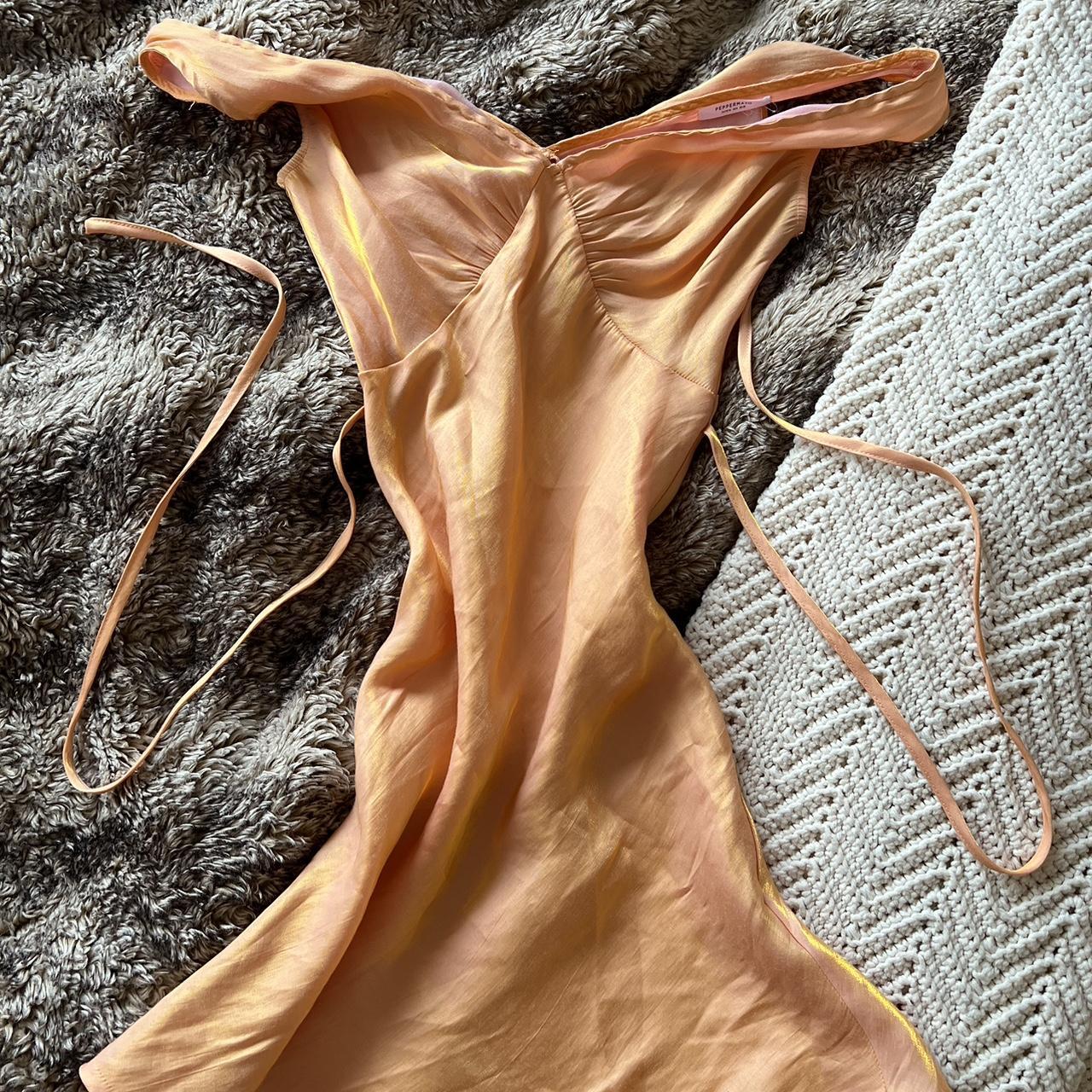 Stunning iridescent orange sun dress slip from... - Depop