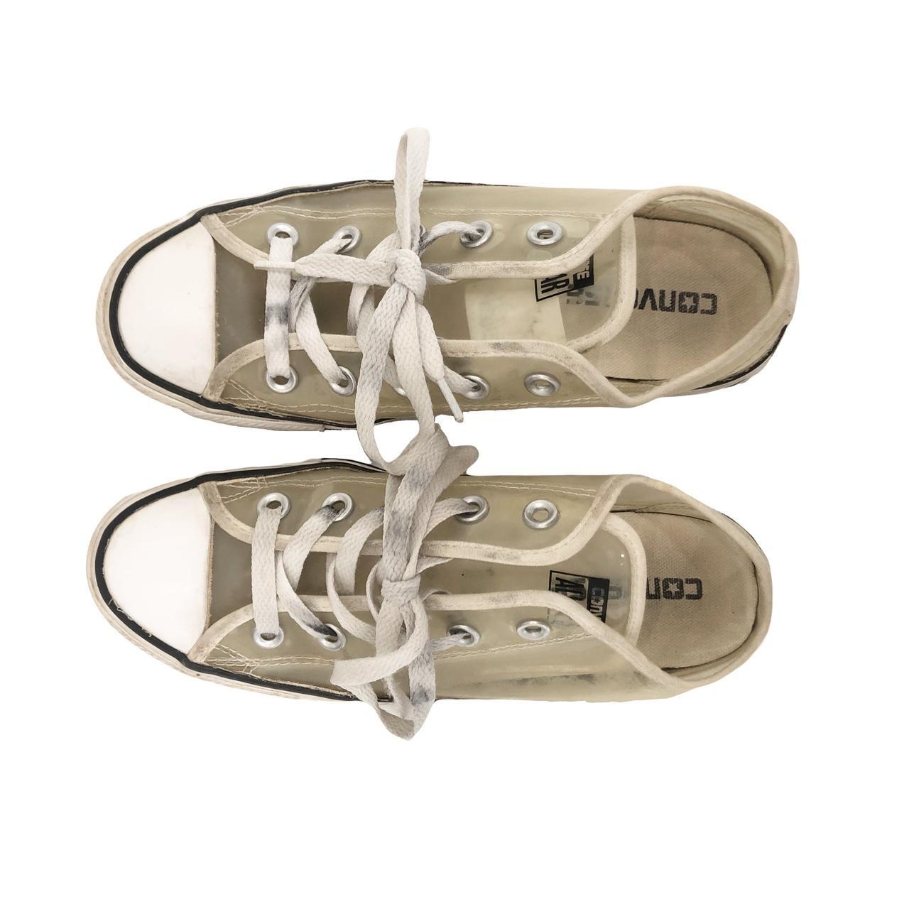 Clear jelly converse Low top rubber chucks Plastic... - Depop