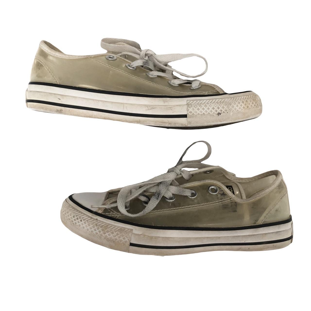 Clear jelly converse Low top rubber chucks Plastic... - Depop