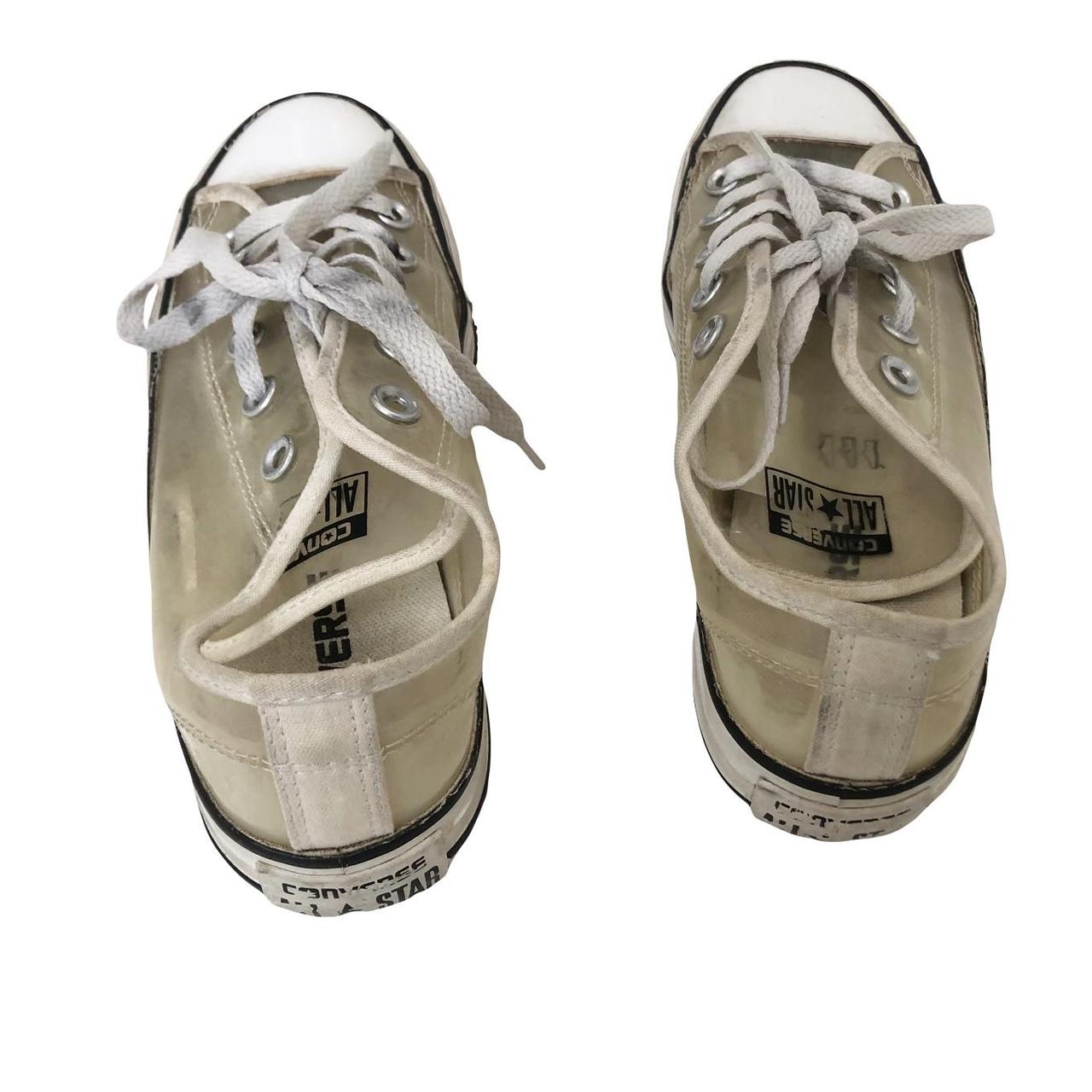 Clear jelly converse Low top rubber chucks Plastic... - Depop