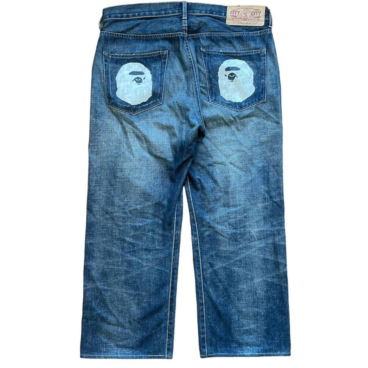 A Bathing Ape Bape head jeans. Size XL, fit super... - Depop
