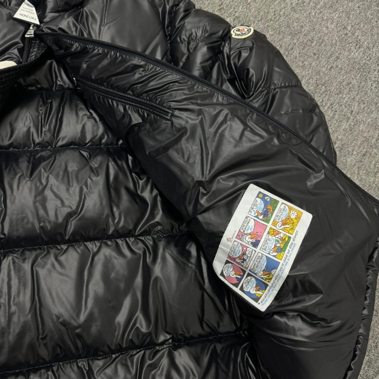 Moncler FW23 straight shoulder lettering zipper... - Depop