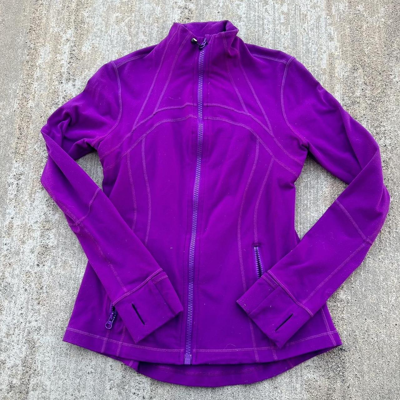 Purple lululemon defined jacket this is there older... - Depop