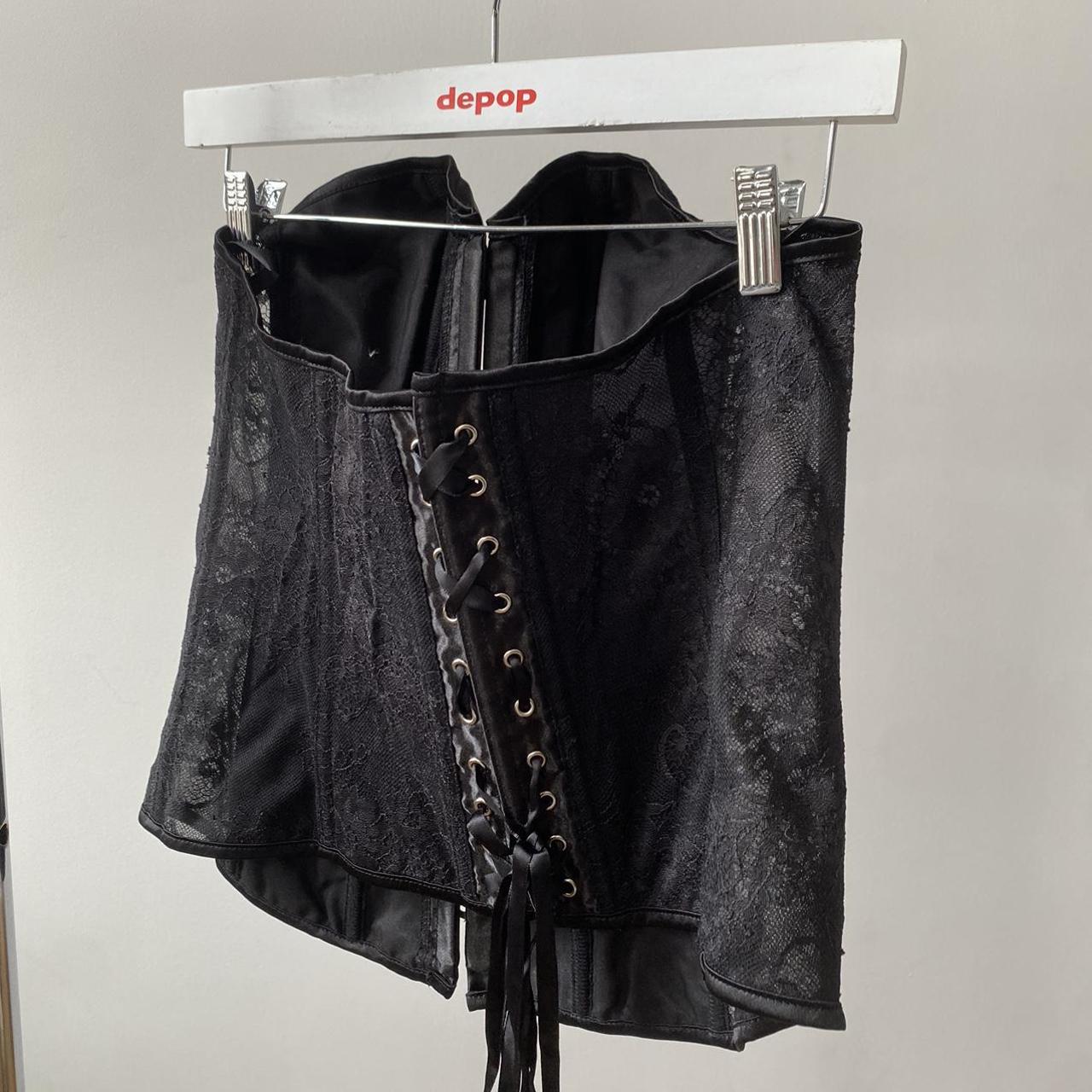 Lace corset XXL Transparent sides Waist: 31” at the... - Depop