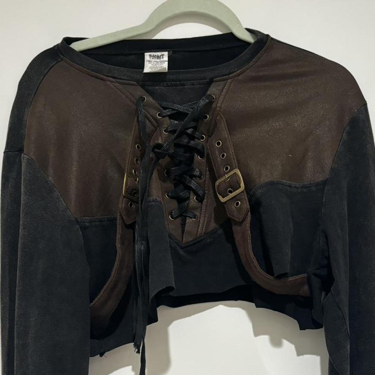 Pirate esque cropped shirt great for costumes or... - Depop