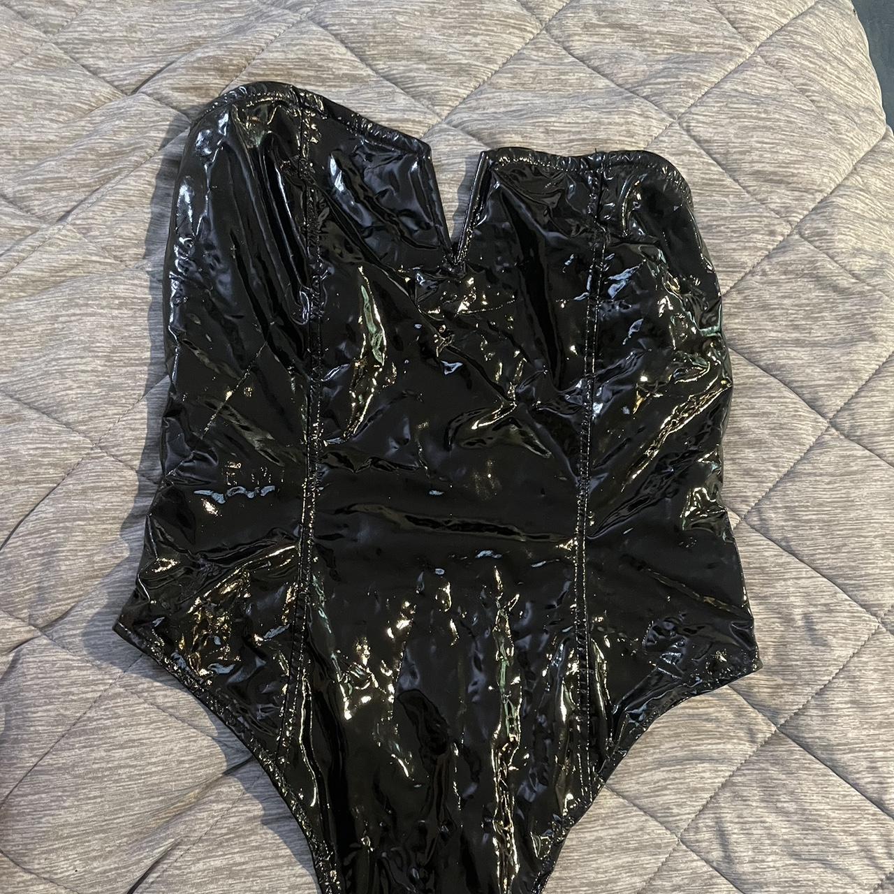 CIDER PVC LATEX LOOK BODYSUIT never worn! tried on... - Depop