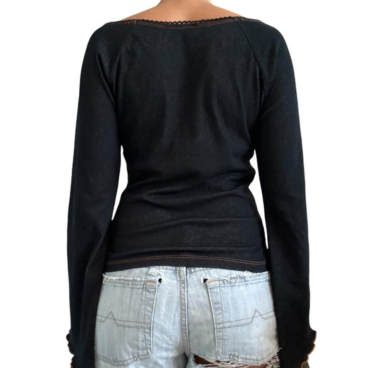 Silvergate U.S.A. Navy Denim Style Bell Sleeve... - Depop