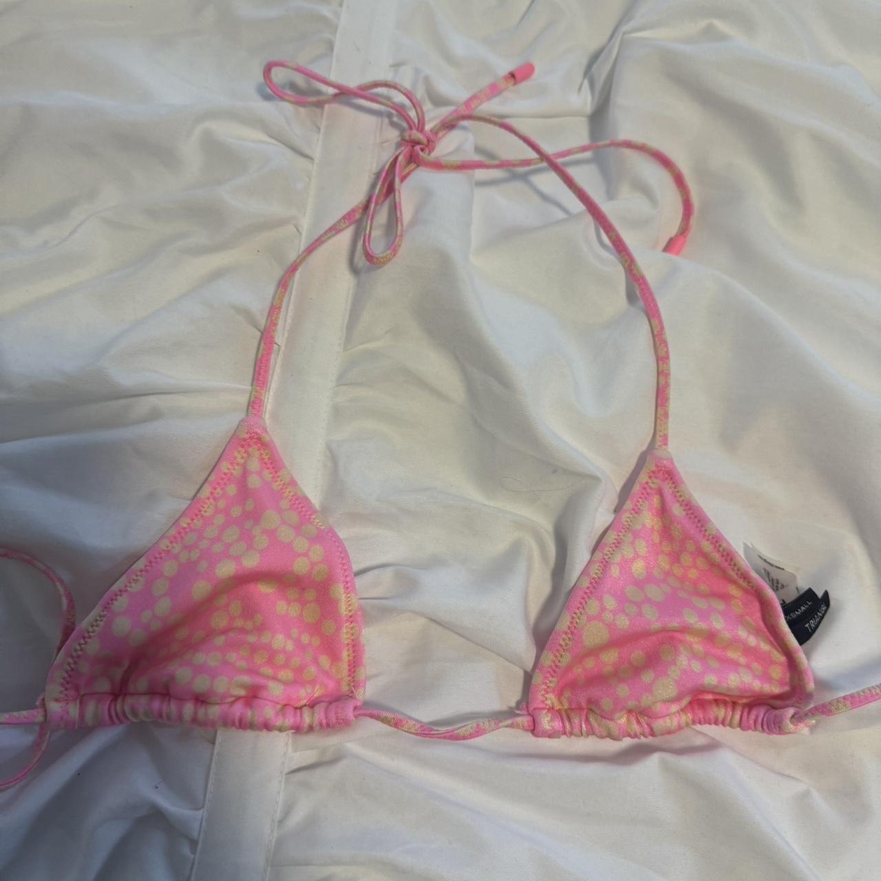 Triangl Hot Pink Vinca Polka Bikini XS! Top is XXS... | Depop
