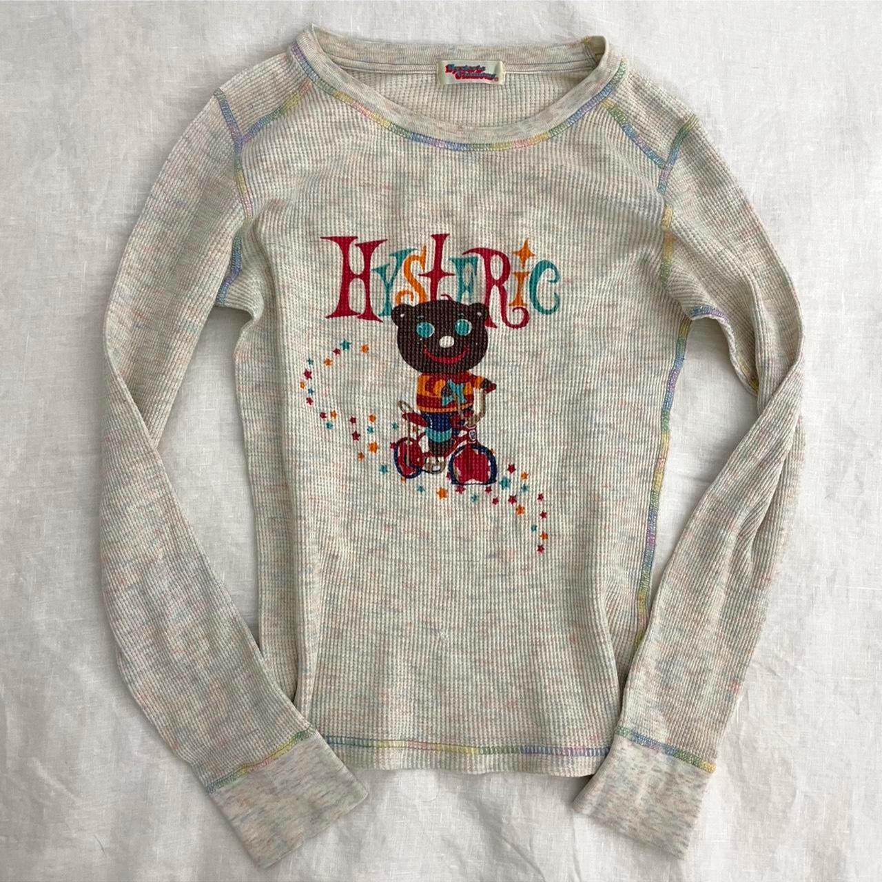 90s vintage hysteric glamour donut bear long sleeve... - Depop