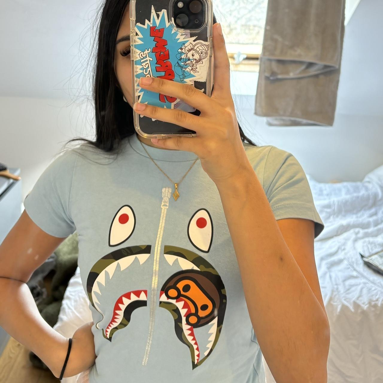 Y2K Streetwear Bape A Bathing Ape Baby Milo Shark... - Depop