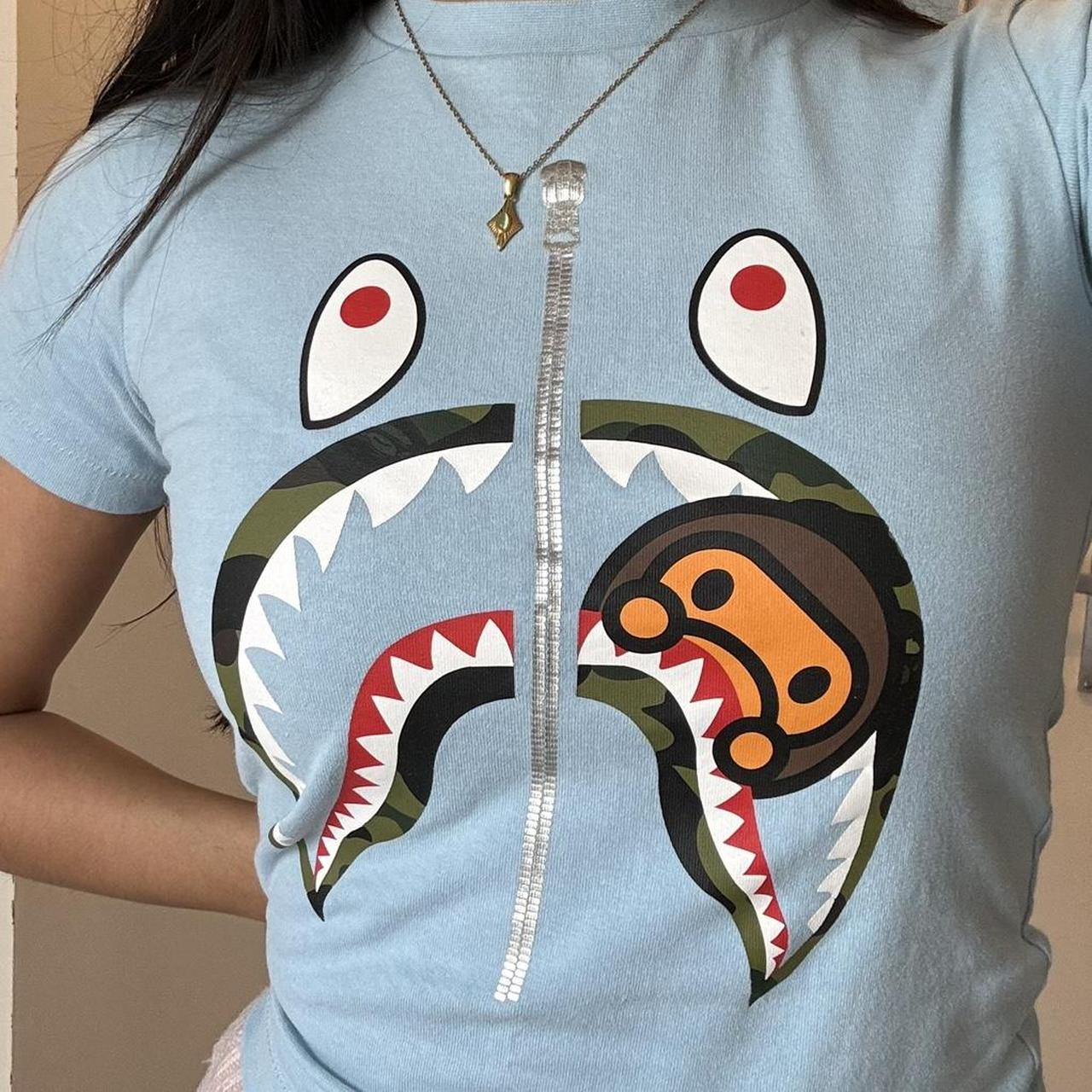 Y2K Streetwear Bape A Bathing Ape Baby Milo Shark... - Depop