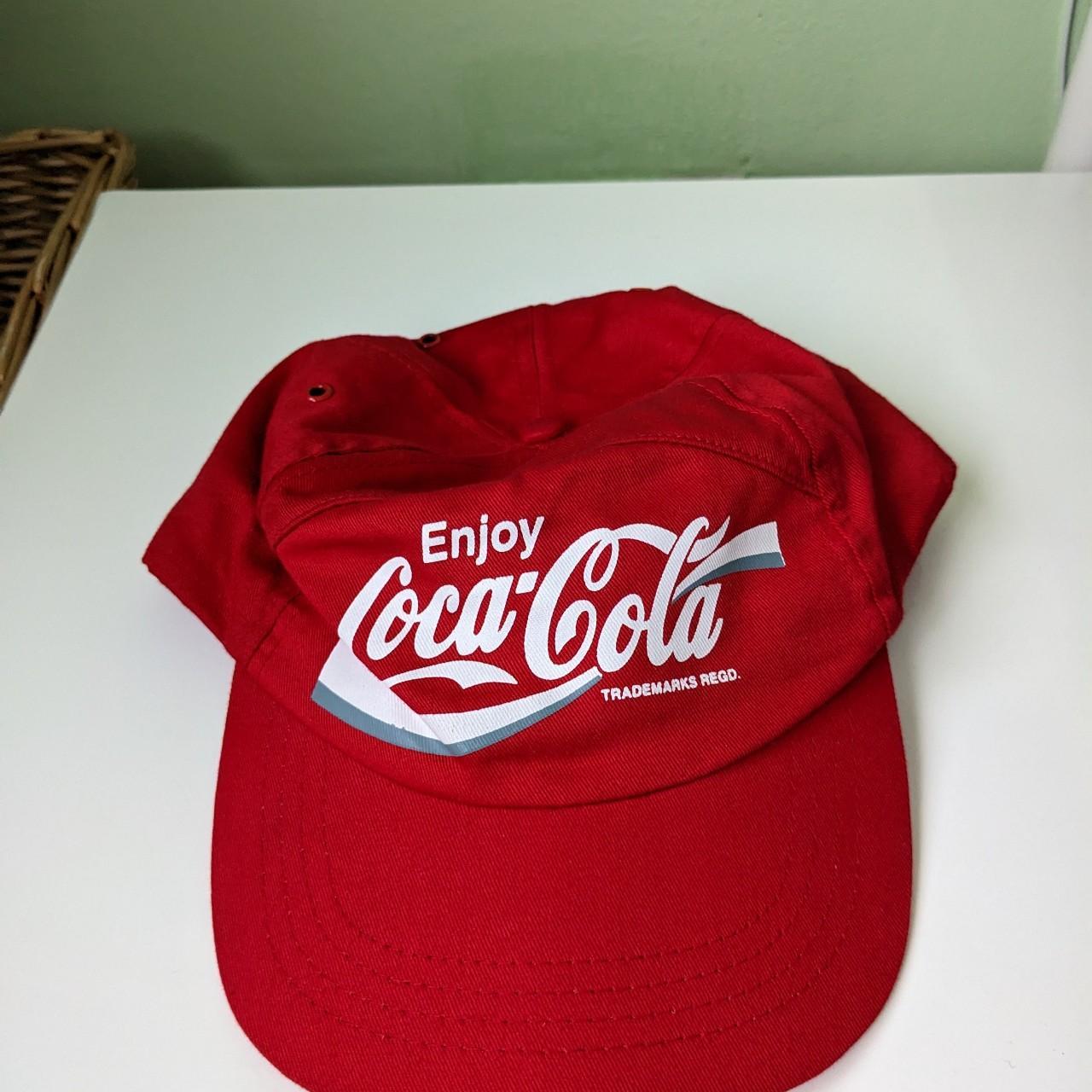 Coca-Cola Men's Red and White Hat | Depop