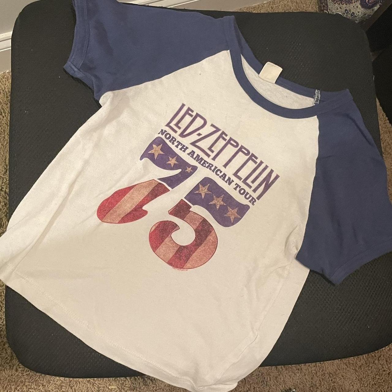 Urban Outfitters Led Zeppelin baby tee in size... - Depop