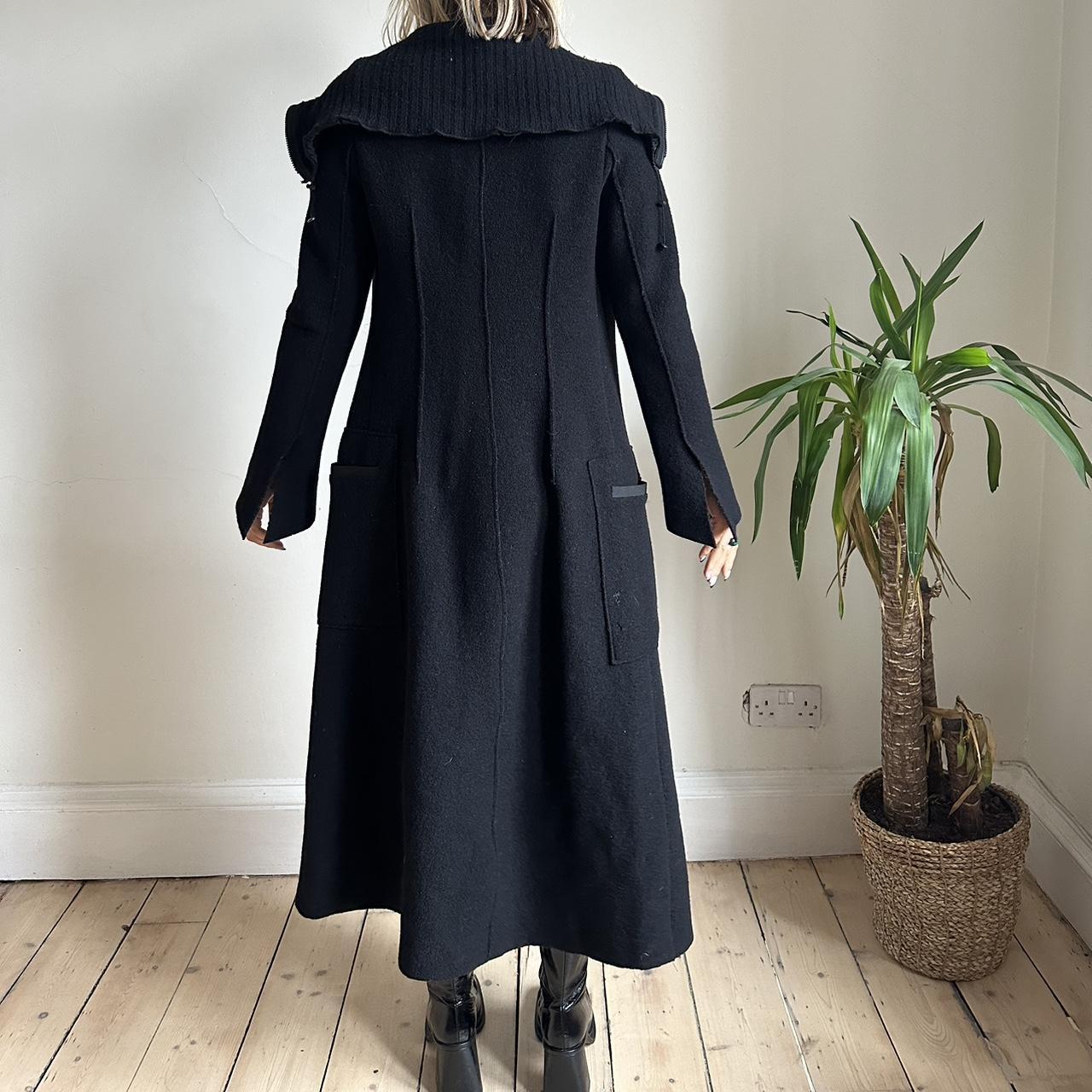 Super cool black vintage 90s Cop Copine maxi wool... - Depop