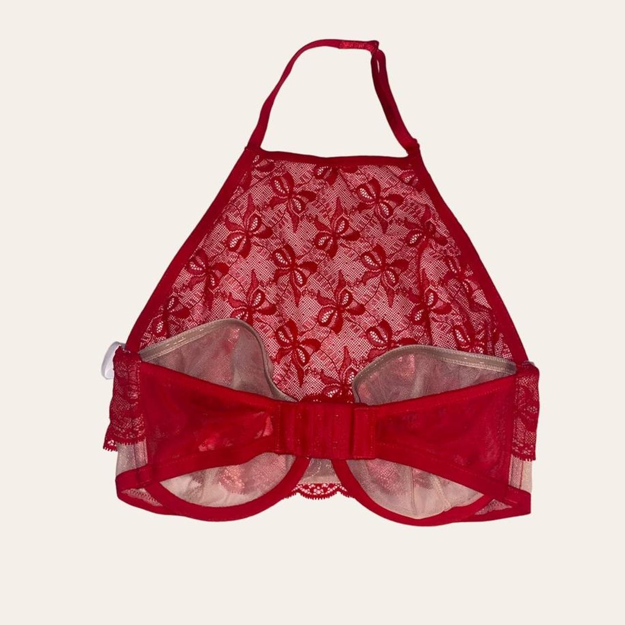 Victorias Secret Womens Red Bra Depop