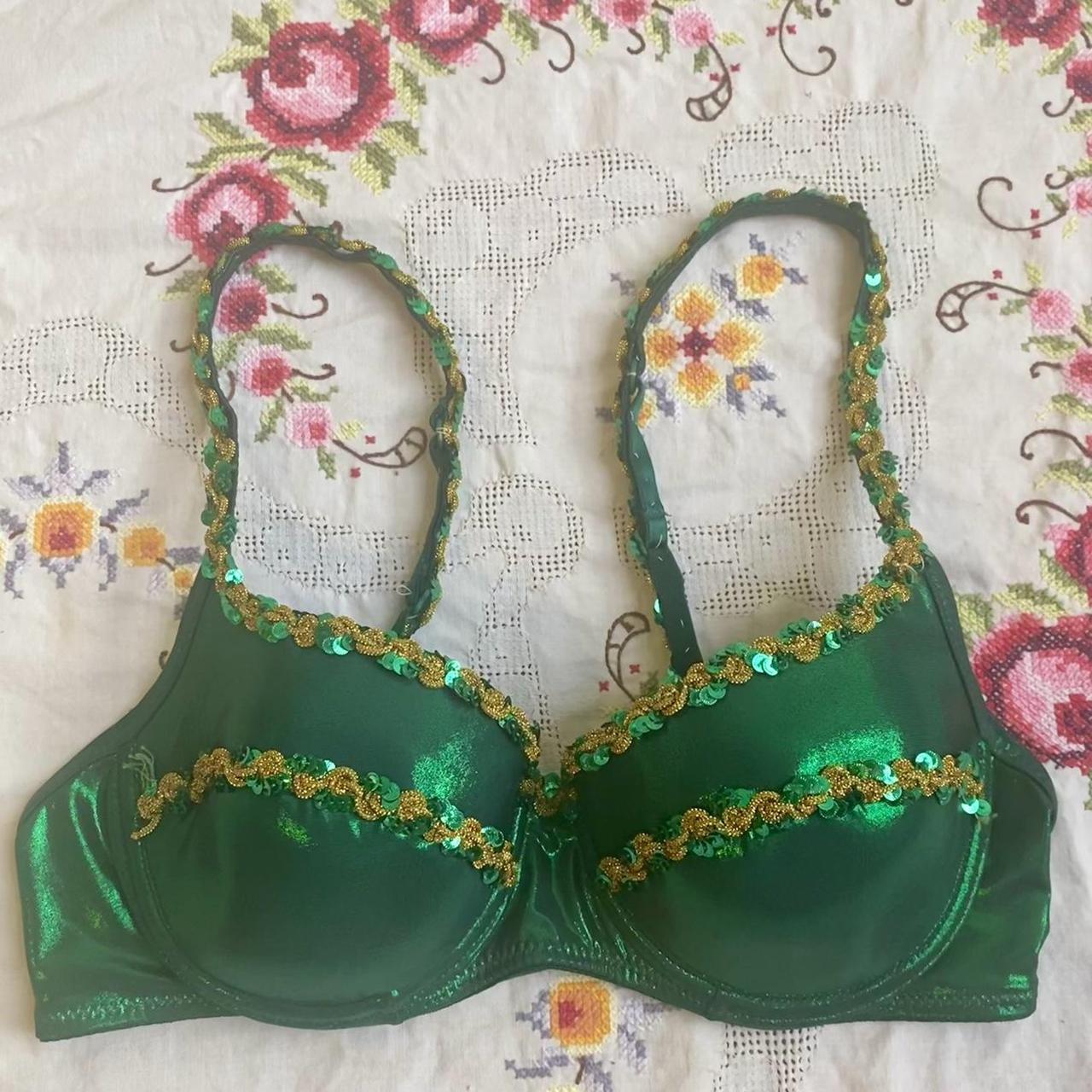 Women's Green Bra | Depop