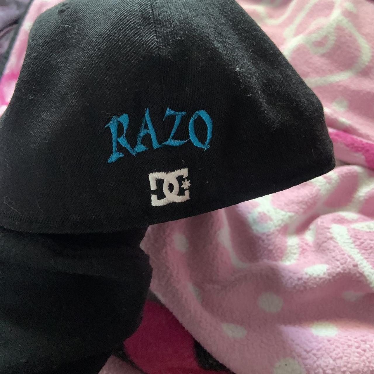 Dc hat with plaid blue and black logo super cute - Depop