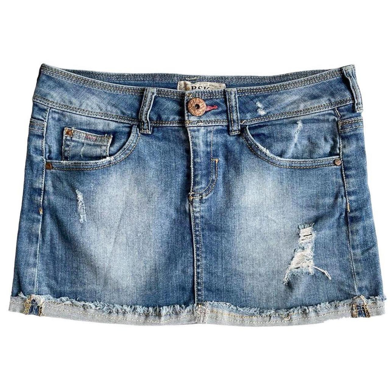 ULTRA LOW RISE DENIM MICRO SKIRT Unreal low waisted... - Depop