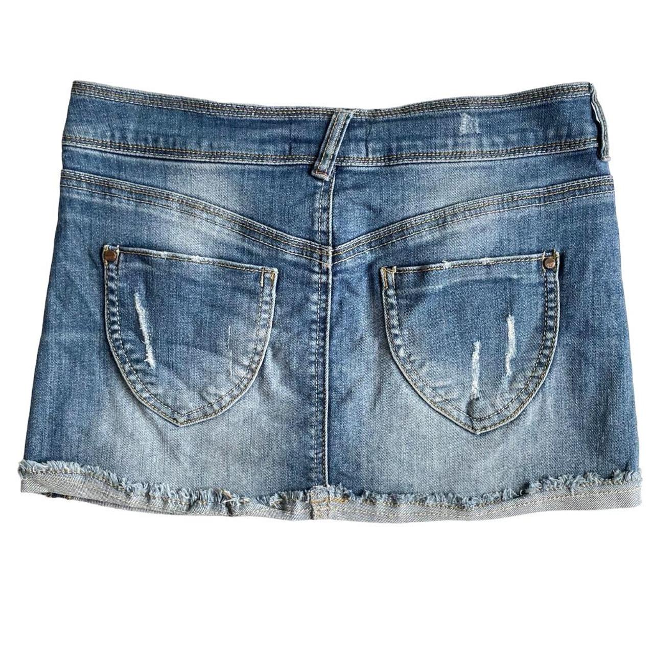 ULTRA LOW RISE DENIM MICRO SKIRT Unreal low waisted... - Depop