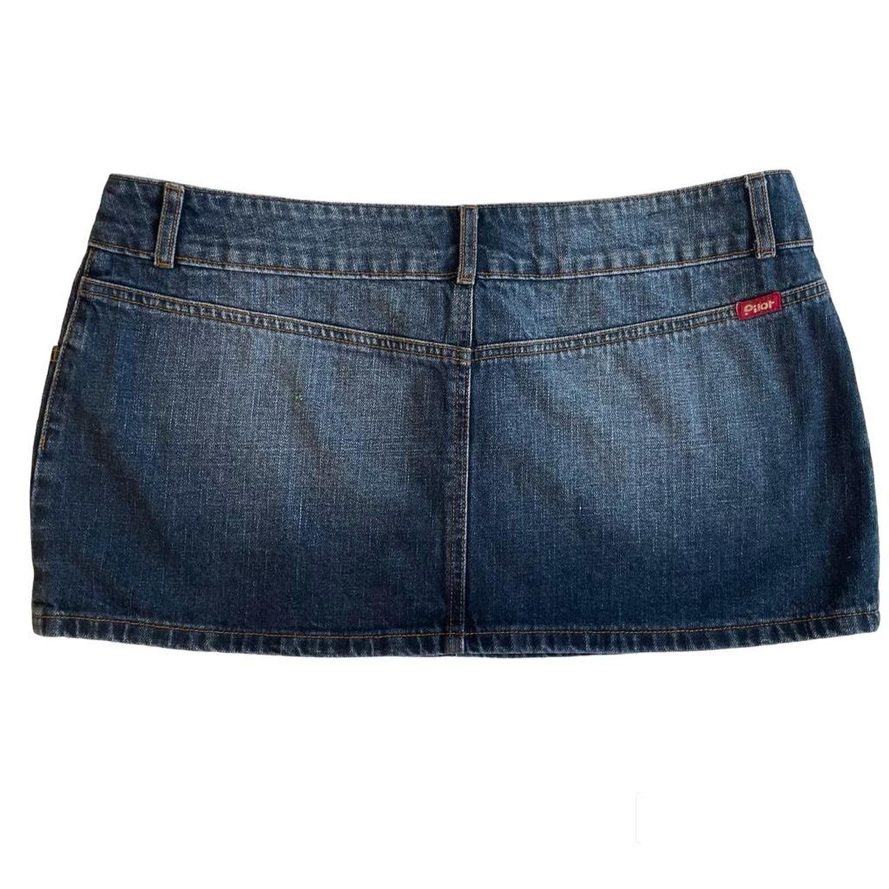 ULTRA LOW RISE DENIM BELTED MICRO SKIRT Unreal low... - Depop