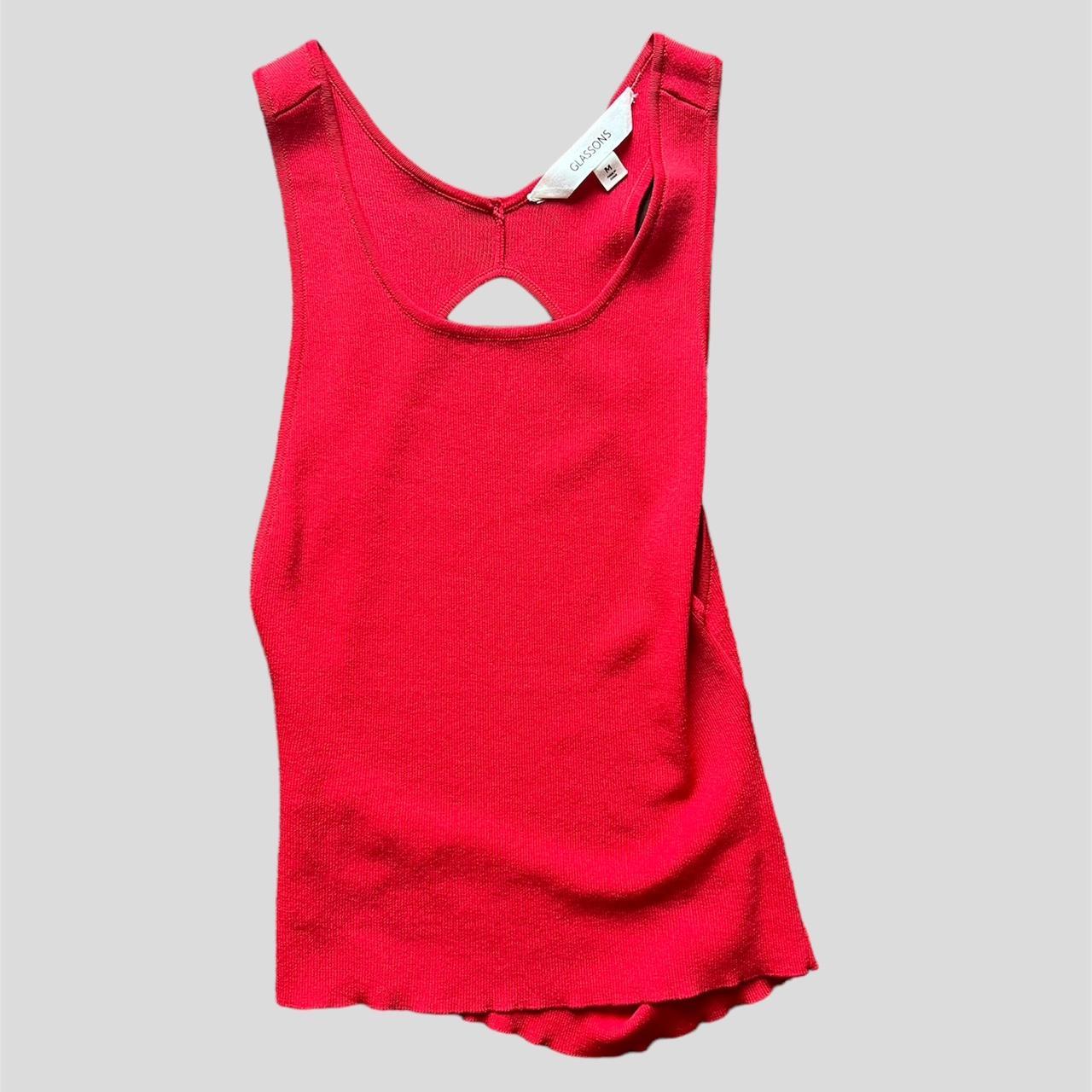 Glassons red backless tank top size medium selling... - Depop