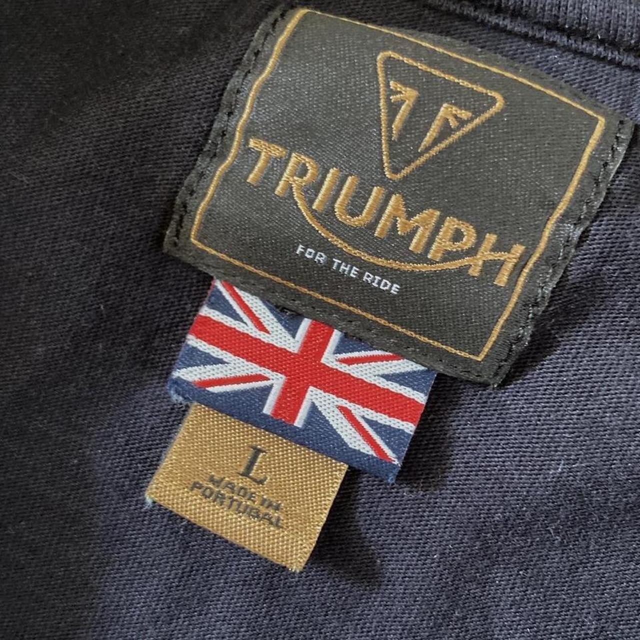 Vintage Triumph Motorcycles T-Shirt Union Jack Logo... - Depop